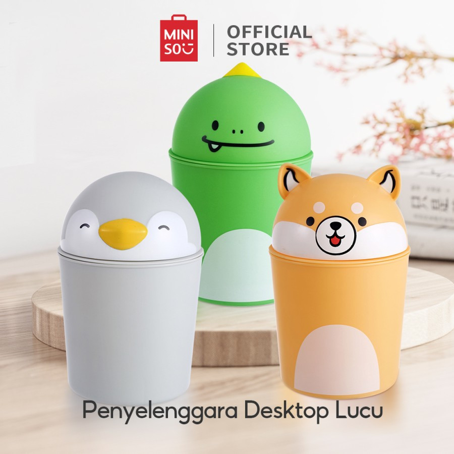 Jual MINISO Mini Tempat Sampah Desktop Seri Keluarga Mini Ruang yang ...