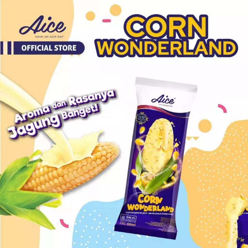 Jual Aice corn Wonderland 1 box isi 30 pcs | Shopee Indonesia