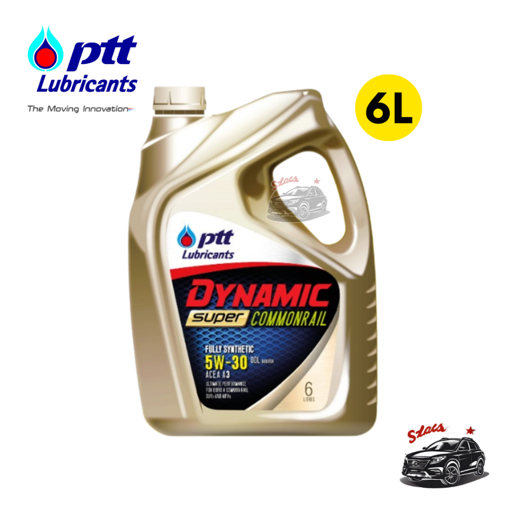 Jual PTT Lubricants Dynamic Super Commonrail SAE 5W-30 6 Liter Oli ...