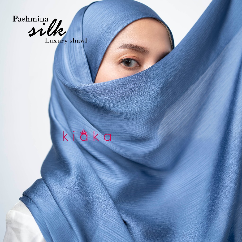 Jual Kiaka - Pashmina Silk Luxury Shawl Texture Glam Shimmer | Shopee ...
