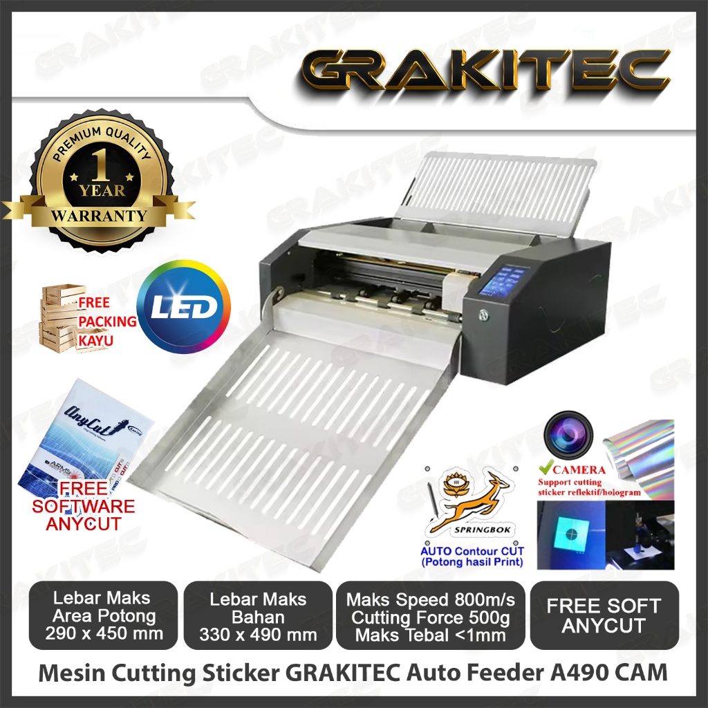 Jual Mesin Cutting Sticker Auto Feeder A490 Camera Auto Contour Cut ...
