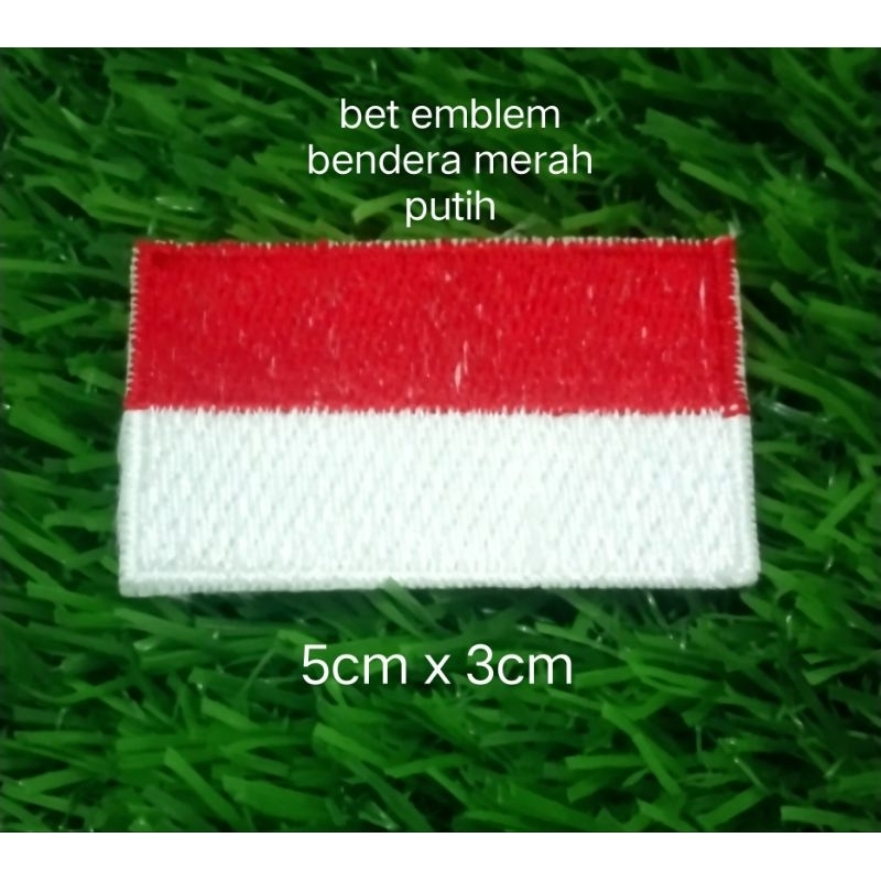 Jual emblem bendera Indonesia merah putih 5cm x 3cm | Shopee Indonesia