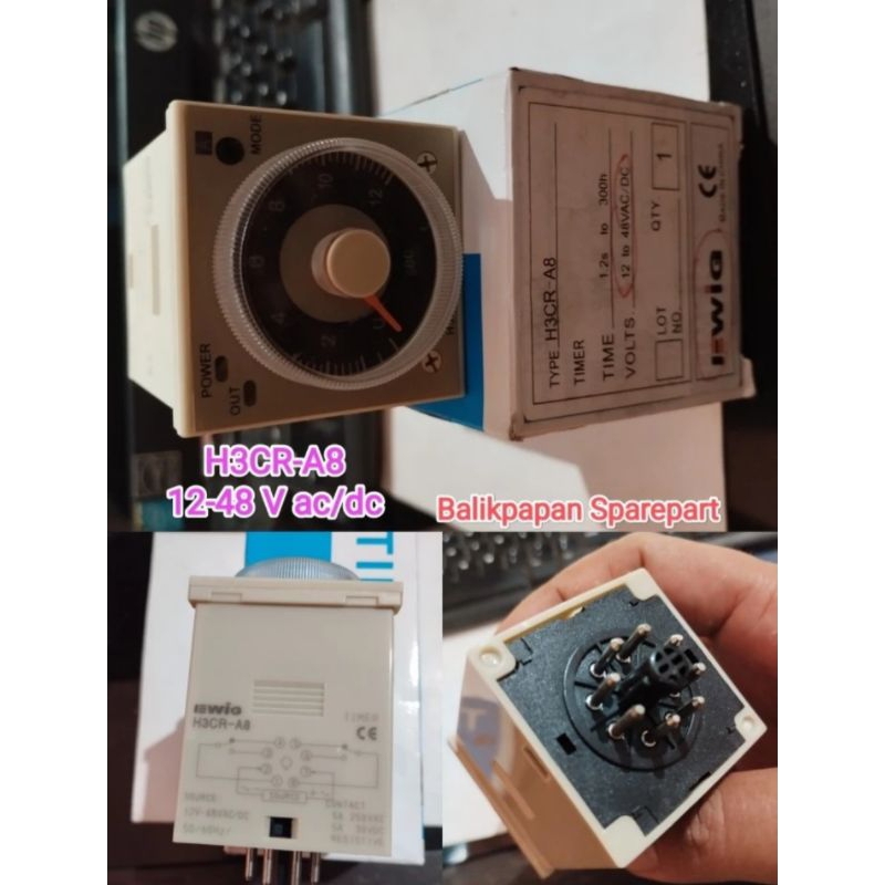 Jual Timer Omron H3B H3CR H3BA-8 H3CR-A8 12 24 48 110 220 V AC DC 8 pin - 200-240 V ac | Shopee ...
