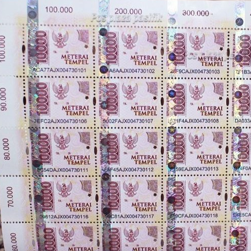 Jual Materai Tempel 10000 (Sepuluh Ribu) | Shopee Indonesia