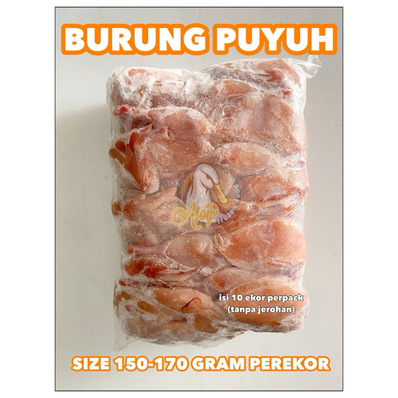 Jual DAGING BURUNG PUYUH berat 150-170 GRAM isi 10 ekor (tanpa jerohan ...