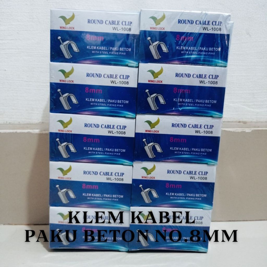 Jual KLEM KABEL NO 8 PAKU BETON CLAM CABLE 8 | Shopee Indonesia