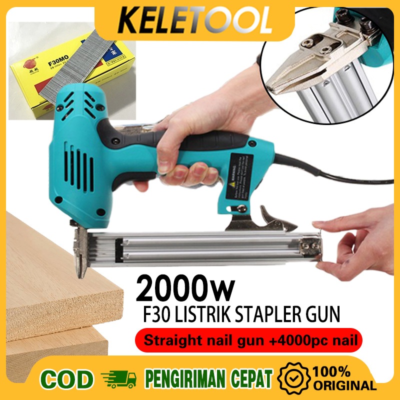 Jual MESIN STAPLES Electric Nailer Staples Paku Tembak LISTRIK Stapler Gun Multifungsi Paku ...