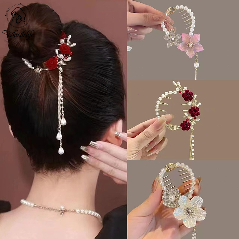 Jual [Readystock ️COD]Jepit Rambut Mawar Merah Berbondong-bondong Gaya ...