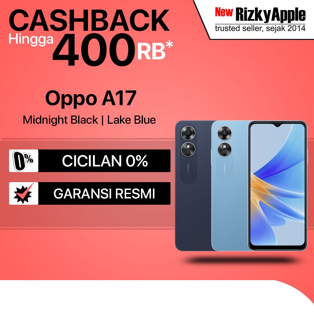 Jual Hp Oppo® A17 64GB Ram 4GB Black Blue Garansi Resmi Indonesia ...