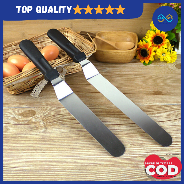 Jual Spatula Poles Large Butter Cream Cake Baking Stainles Spatula ...