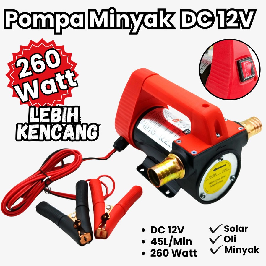 Jual Pompa Minyak DC 12Volt 24Volt Solar Elektrik Diesel Transfer Pump ...