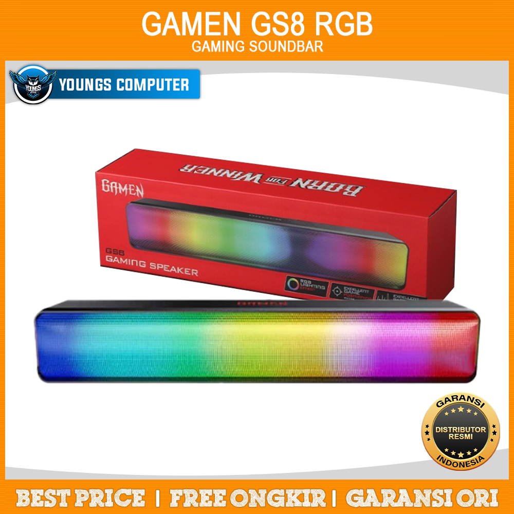 Jual SPEAKER GAMEN GS8 RGB Gaming Soundbar Multimedia Speaker | Shopee ...