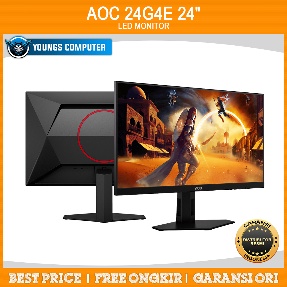 Jual LED AOC 24G4E 24" IPS 180Hz 0,5ms FHD HDR10 MONITOR GAMING ...