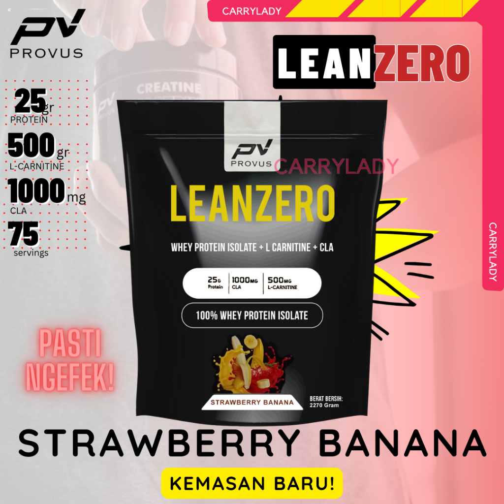Jual Provus Lean Zero Whey Protein Isolate Dan Fat Burner 5 Lbs Whey Protein 75 Serving Cutting ...