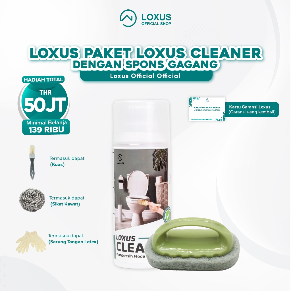 Jual Loxus Paket Loxus Cleaner Dengan Spons Gagang | Shopee Indonesia