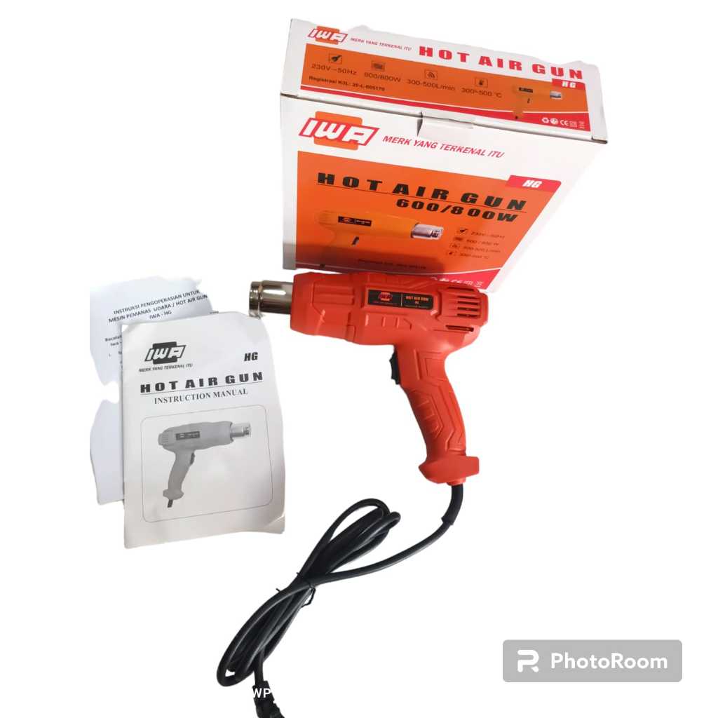 Jual IWA LOW WATT 600 - 800watt Hot Air Gun 2 Tingkat Panas Heat Gun ...