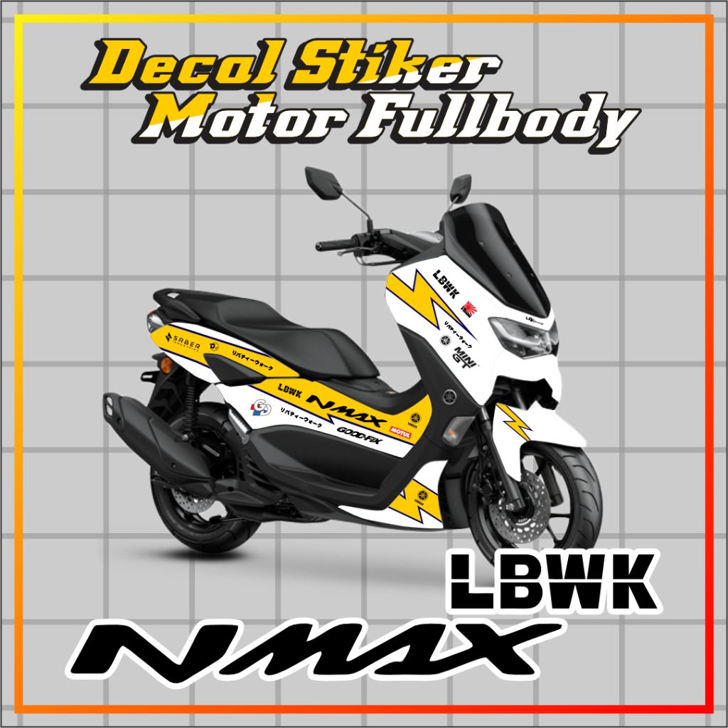 Jual Decal Stiker Motor All New Nmax Fullbody - LBWK Silhoutte Style ...