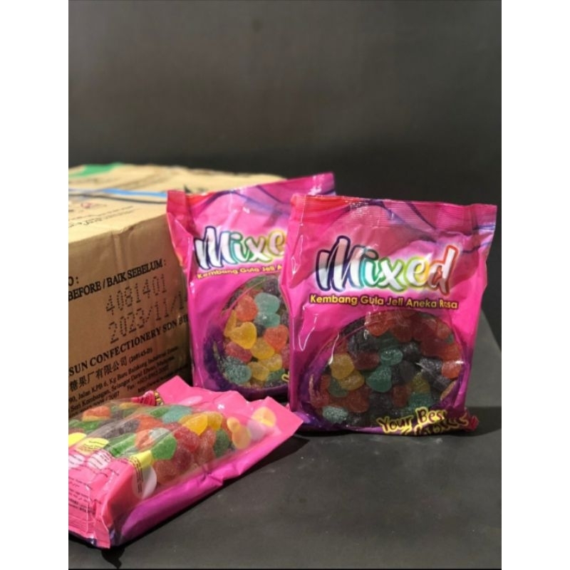 Jual permen jelly warna warni jelly mixed fruit 1kg malaysia km ...