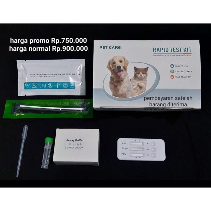 Jual combo test FPV giardia Fcov kucing panleukopenia panle | Shopee ...