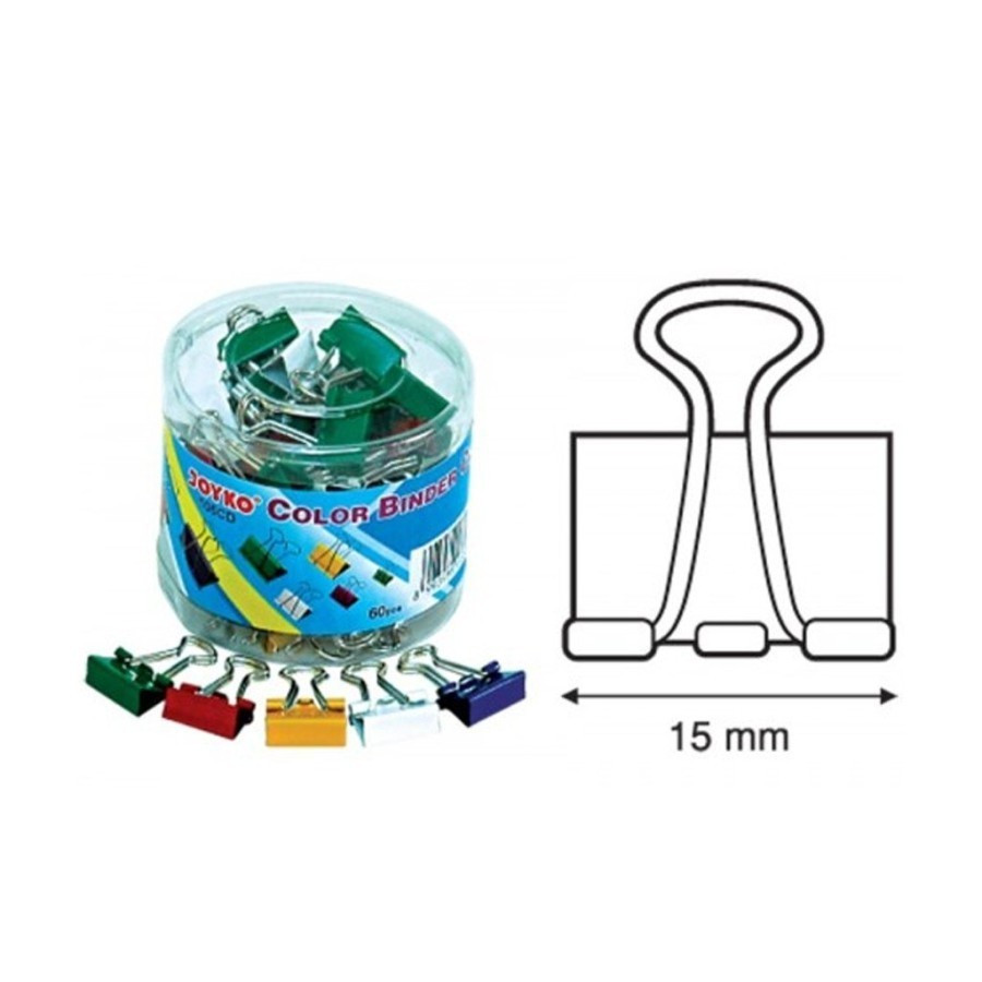 Jual 40pcs BINDER CLIP JOYKO 107/ KLIP WARNA / KLIP KECIL / PEN JEPIT ...