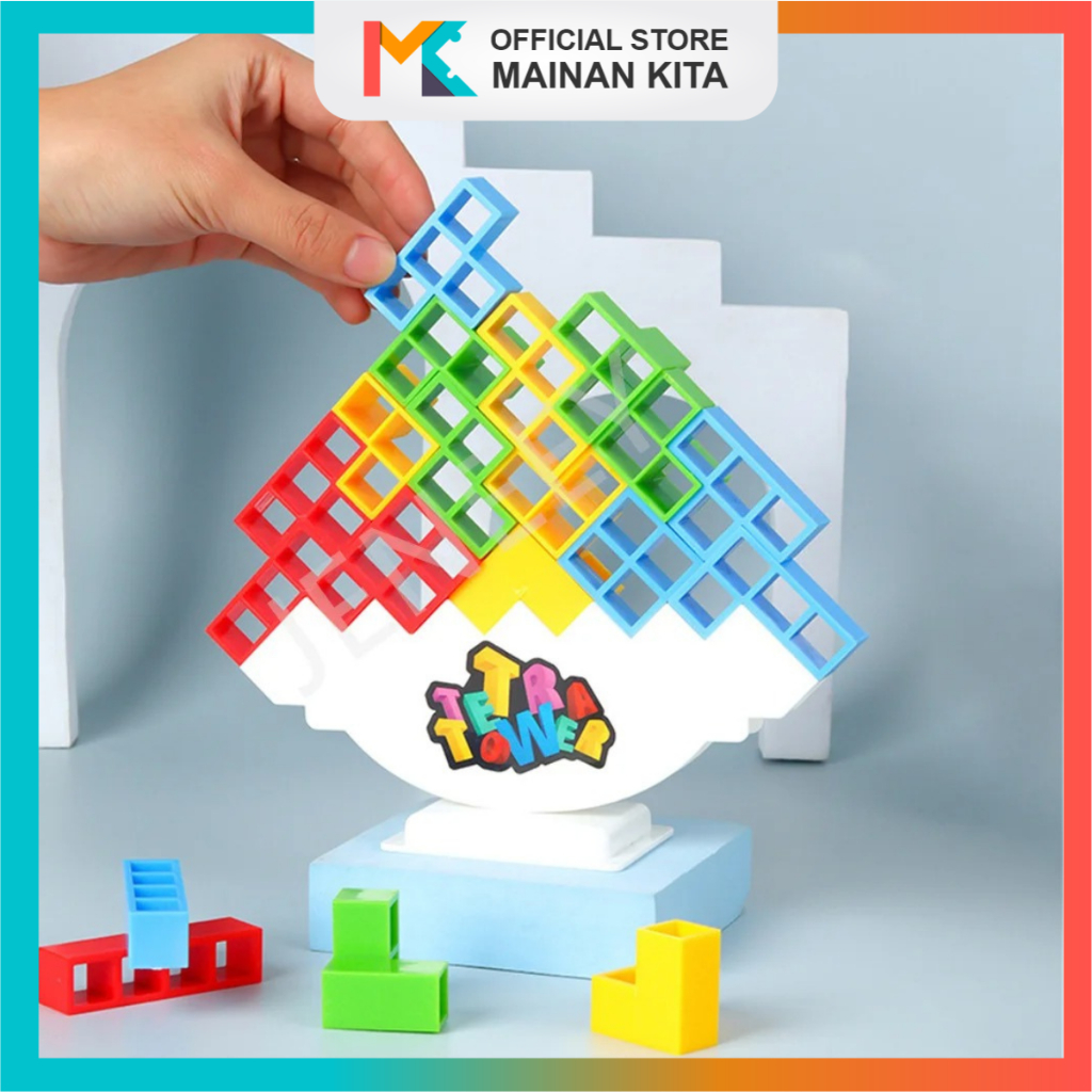 Jual MK317 Puzzle Edukasi 3d Stack Blocks Tetra Tower Balance Game ...