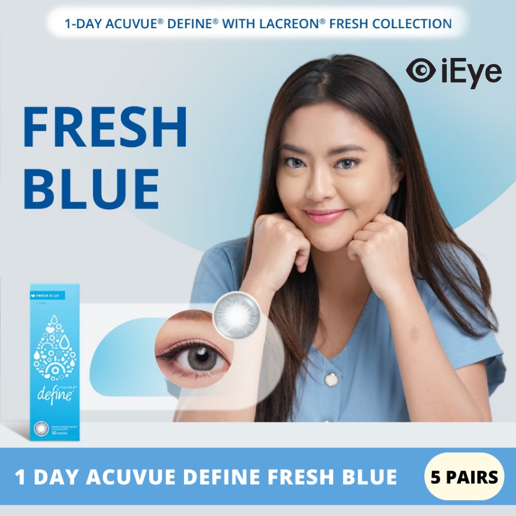 Jual Acuvue Define Fresh Blue (Daily) 5 PASANG, WARNA BIRU, ISI 10 PCS ...