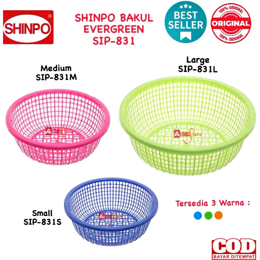 Jual (BISA COD) PROMO Shinpo Bakul / Keranjang Baskom Saringan Sayur ...