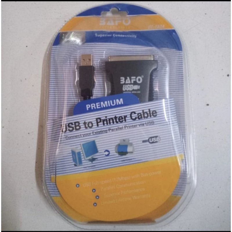 Jual KABEL USB TO PRINTER PARALEL BAFO PREMIUM 1284 | Shopee Indonesia