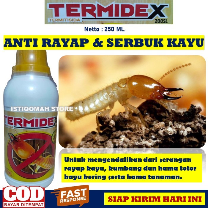 Jual Obat Anti Rayap dan Serbuk Kayu Paling AMPUH 250ML TERMIDEX Cairan ...