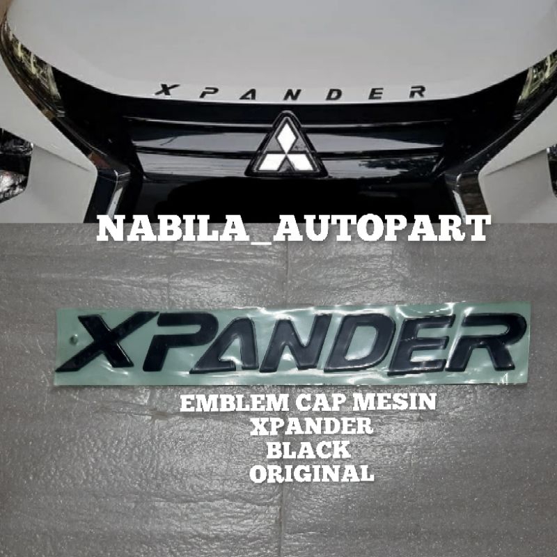 Jual Tulisan Emblem XPANDER kap mesin logo mobil expander warna black ...