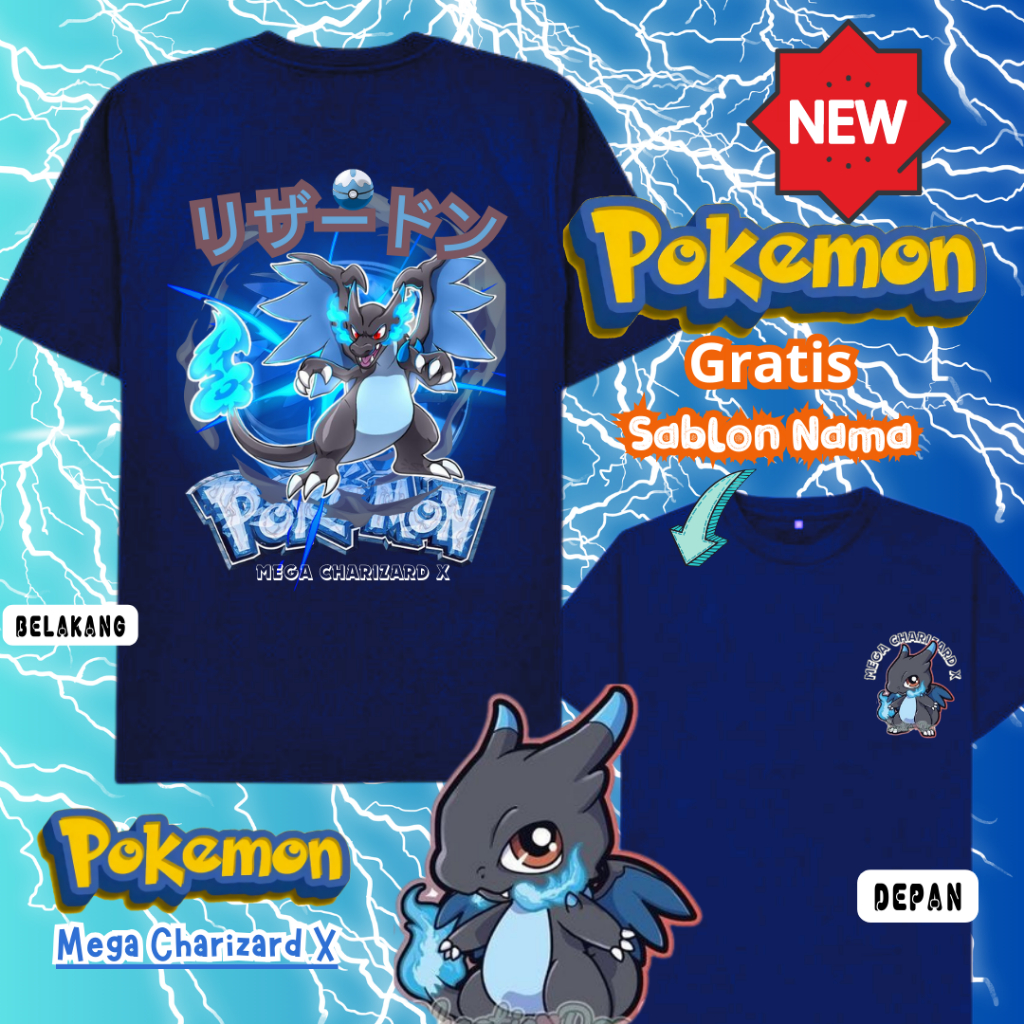 Jual DMOOND - Baju Kaos POKEMON | MEGA CHARIZARD X EVOLUTION | Baju ... Jual DMOOND - Baju Kaos POKEMON | MEGA CHARIZARD X EVOLUTION | Baju ...
