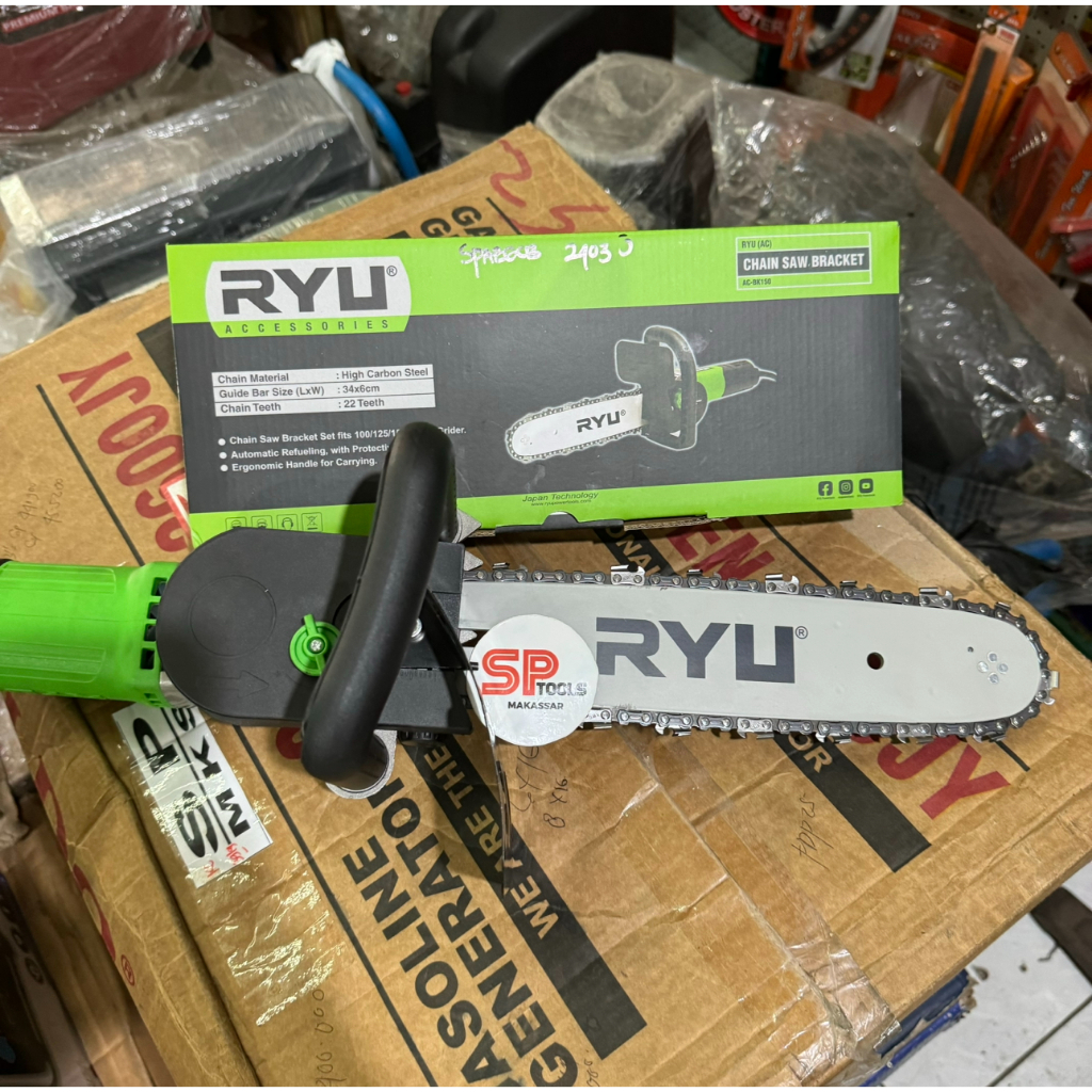 Jual ADAPTOR CHAINSAW CHAINSAW MESIN GERINDA GERGAJI MINI RYU AC-BK150 ...