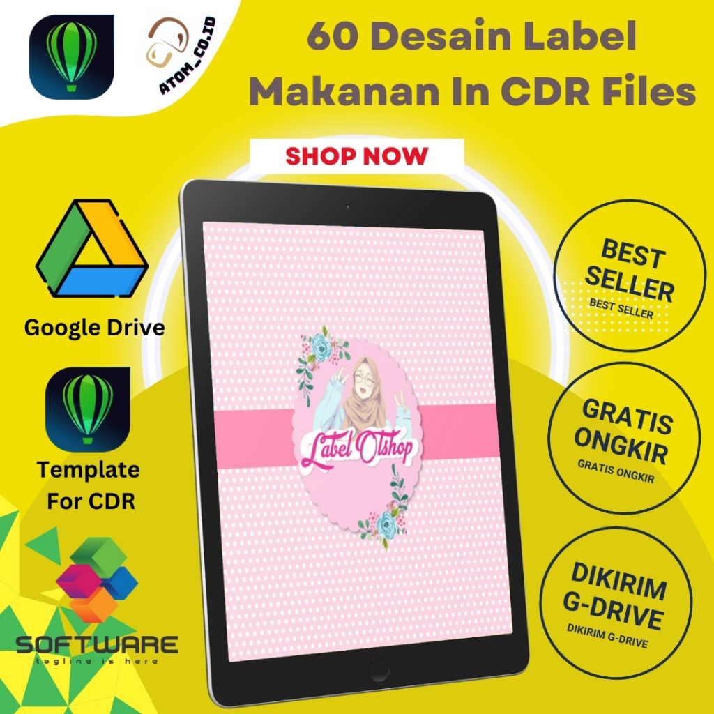 Jual 60 Desain Label Makanan CorelDraw FIles v18 | Shopee Indonesia