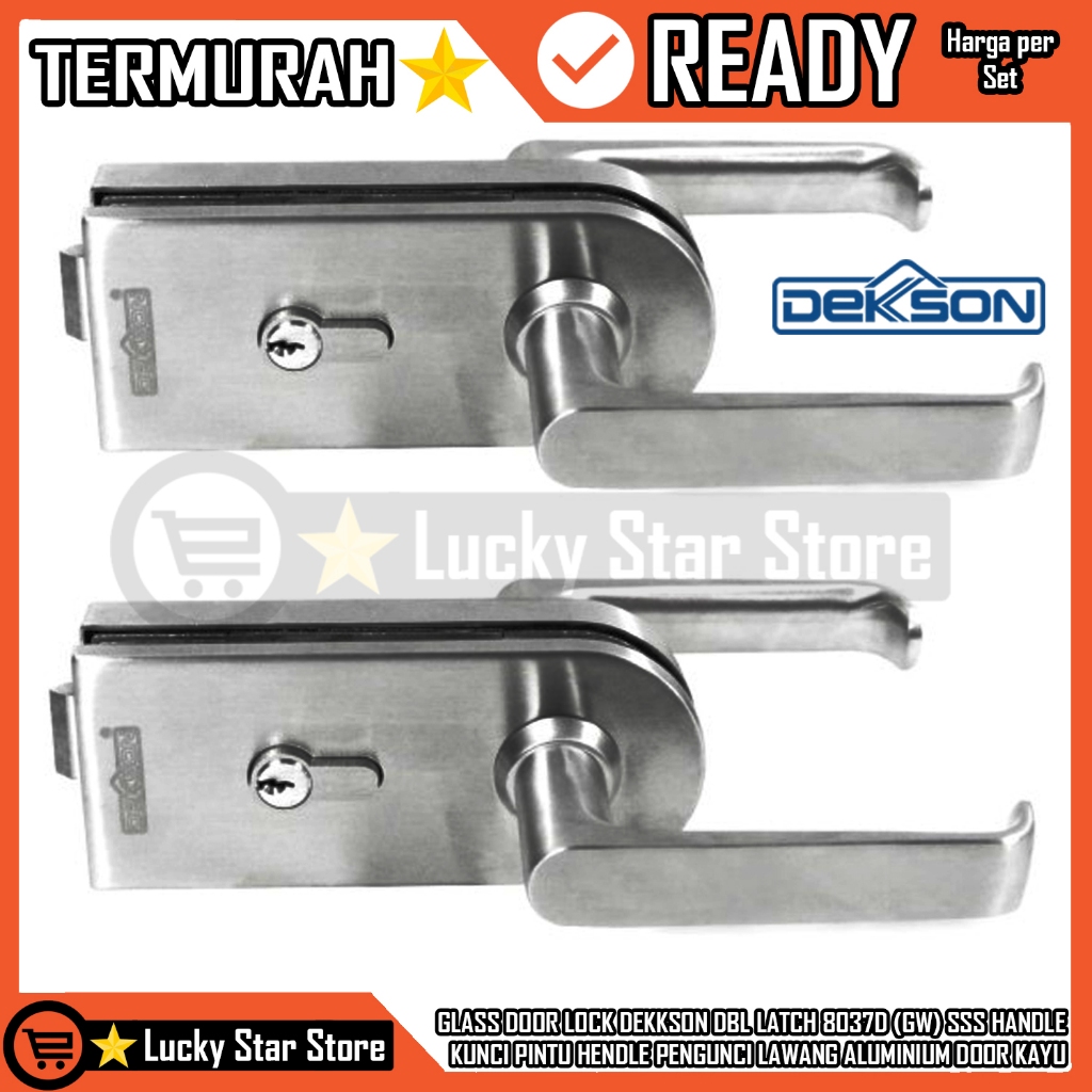 Jual GLASS DOOR LOCK DEKKSON DBL LATCH 8037D (GW) SSS HANDLE KUNCI ...