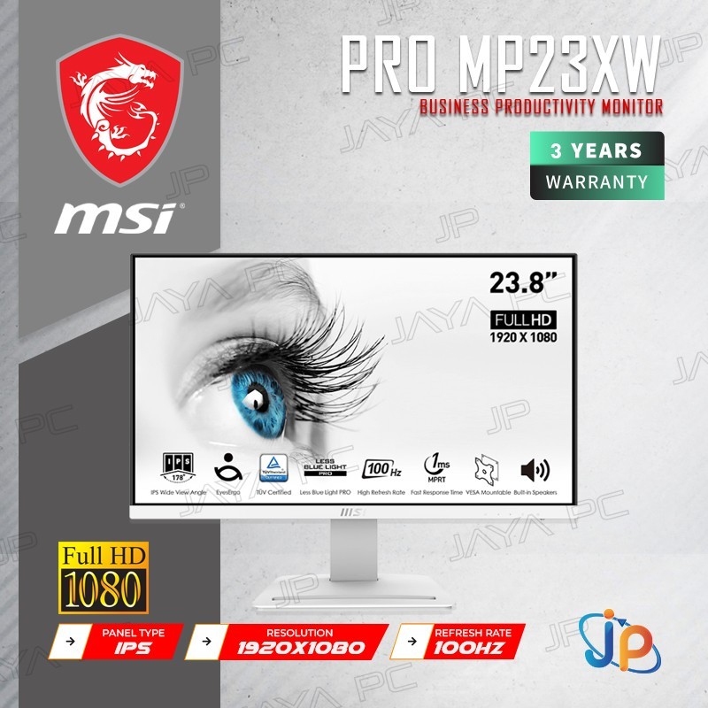 Jual Monitor MSI LED IPS PRO MP243XW - Full HD 24" Inch | Shopee Indonesia