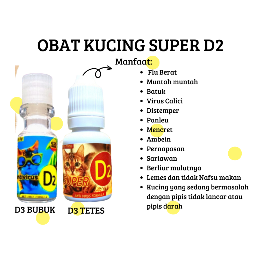 Jual Obat Kucing Anti Virus Super D2 | Obat Flu Berat, Panleu, Calici ...