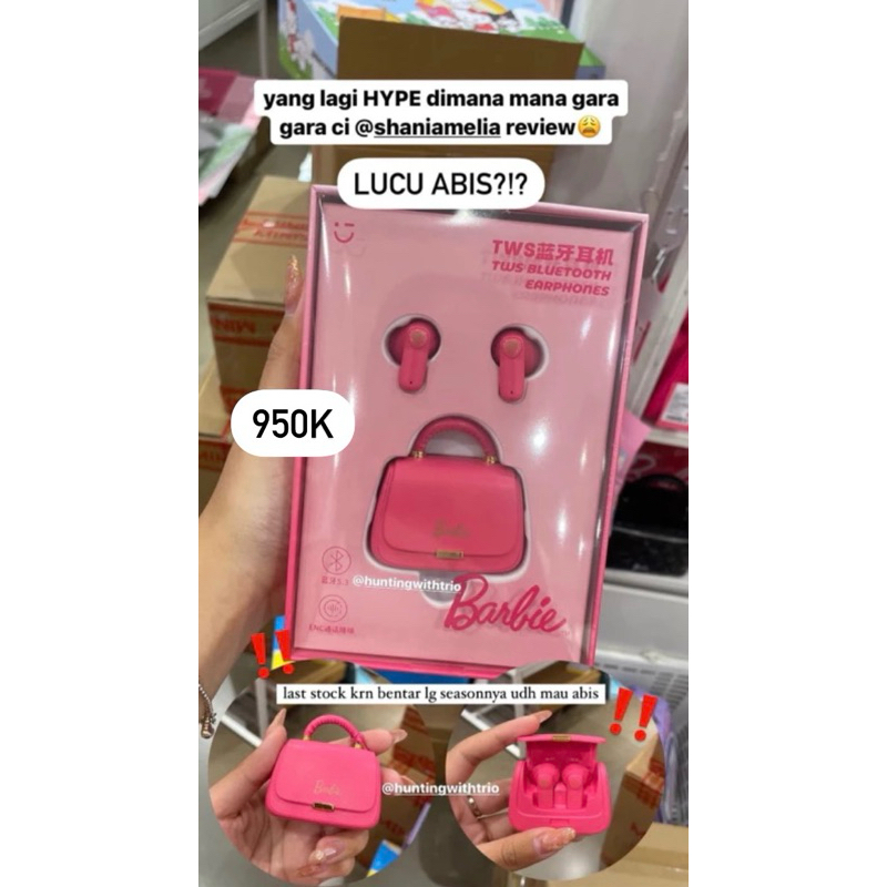 Jual ‼️ READY STOCK LAST PC‼️ Limited Edition TWS Barbie x Miniso ...