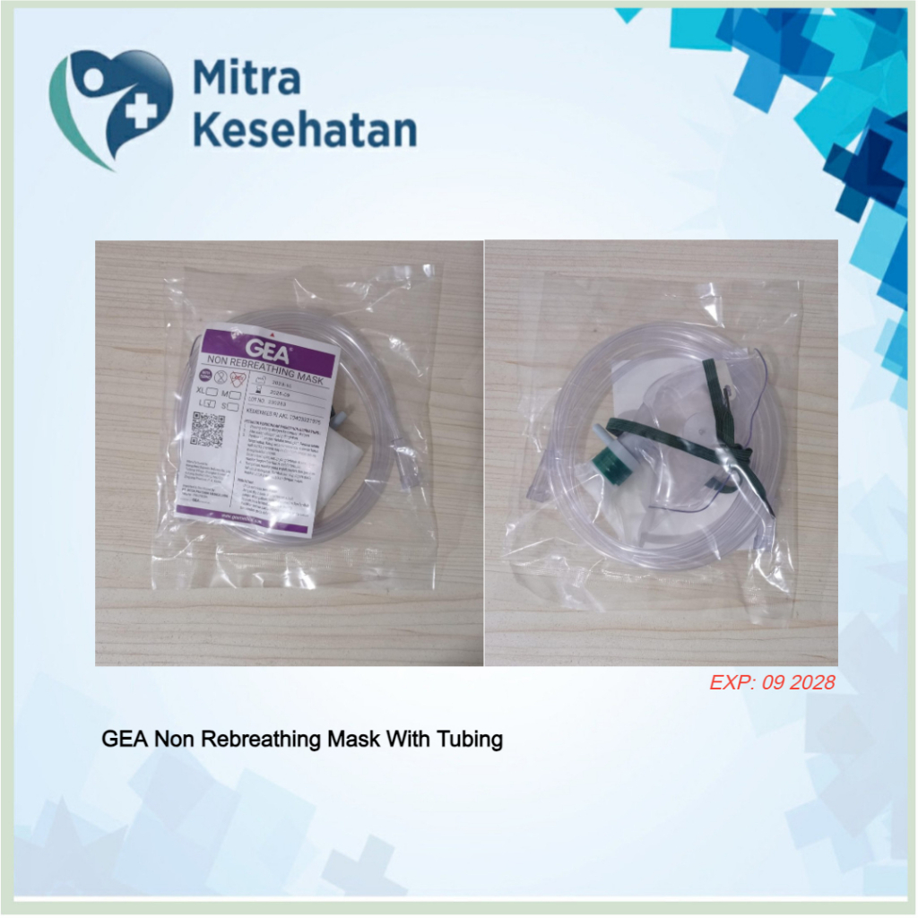 Jual Masker oksigen Non Rebreathing MASK NRM GEA With Tubing | Shopee ...