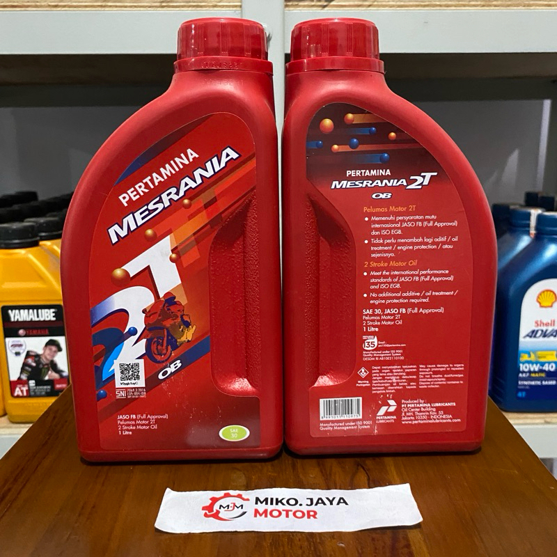 Jual OLI SAMPING MESRAN MESRANIA 2T OB 1L SAE 30 ASLI ORIGINAL | Shopee ...