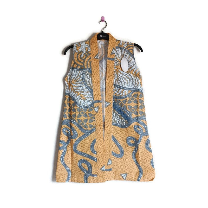 Jual ROMPI BATIK VEST CARDIGAN WANITA TANPA LENGAN OUTER BATIK XL XXL ...