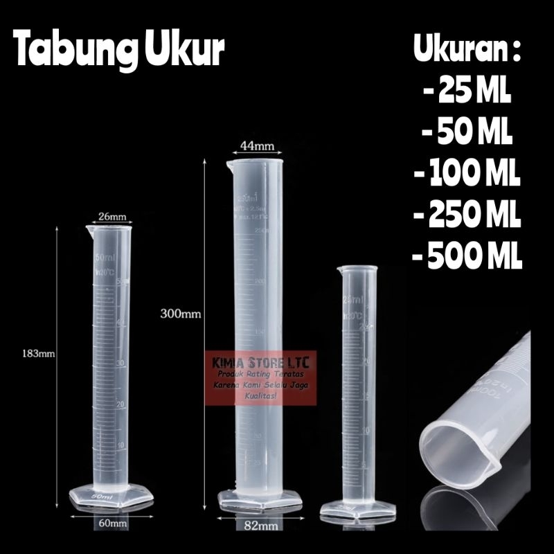 Jual Tabung Ukur Plastik / Gelas Ukur Tabung / Measuring Cylinder 25ML ...