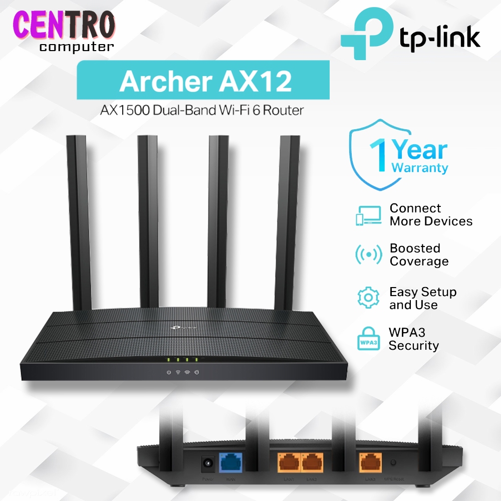 Jual Tplink Archer AX12 Ax1500 Wireless router Dual-Band Gigabit Wi-Fi ...