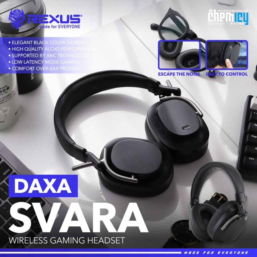 Jual Rexus Daxa Svara QW1 / QW-1 Wireless Gaming Headset | Shopee Indonesia