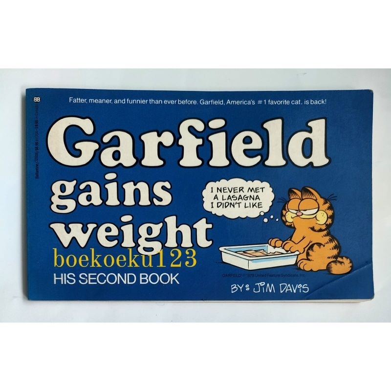 Jual KOMIK PL LANGKA GARFIELD GAINS WEIGHT HIS SECOND BOOK | Shopee ...