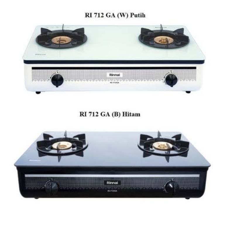 Jual kompor Rinnai kaca RI 712 GAW/ GAB /GAOB | Shopee Indonesia