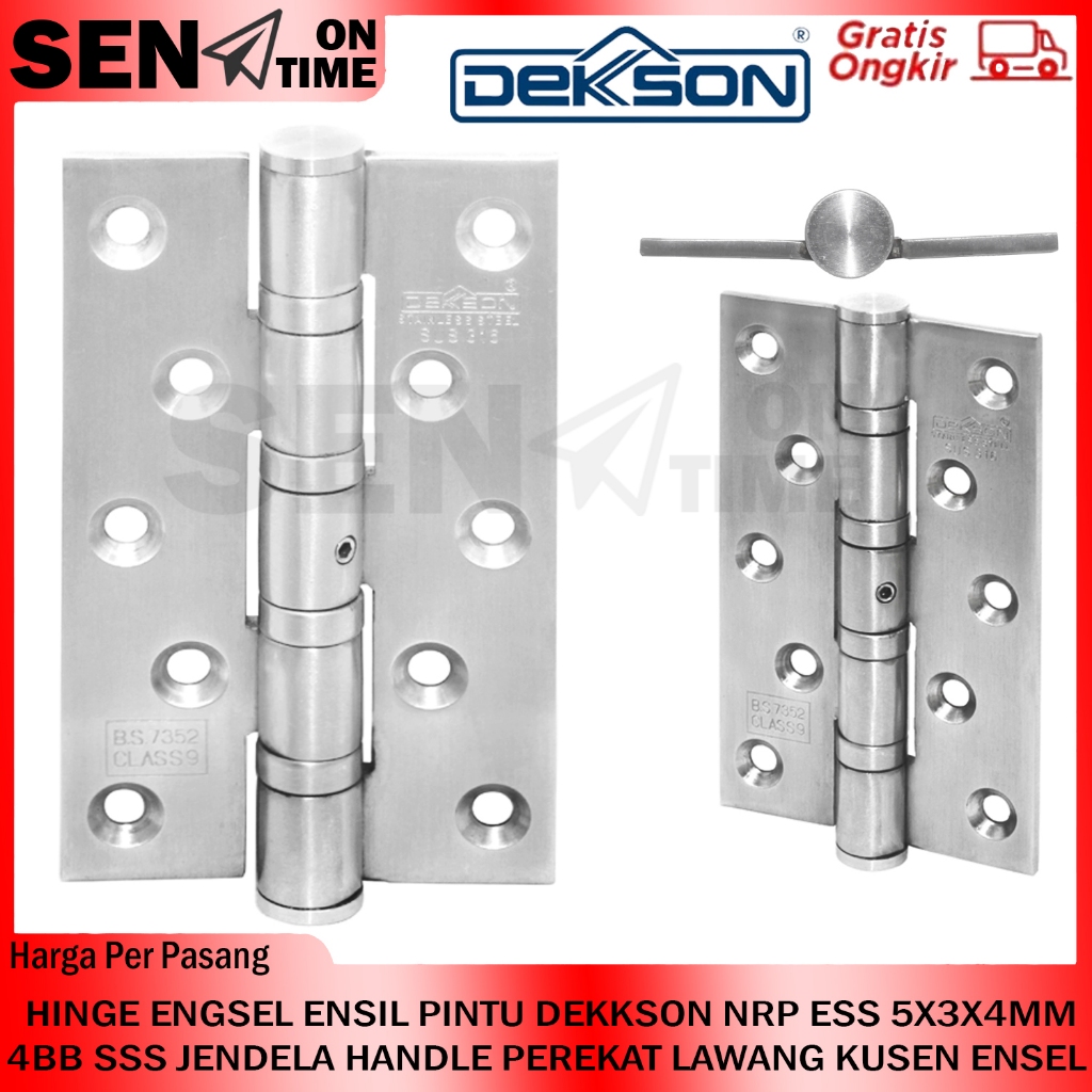 Jual Hinge Engsel Pintu Dekkson Nrp Ess 5x3x4mm 4bb Sss Ensil Jendela Handle Perekat Lawang ...