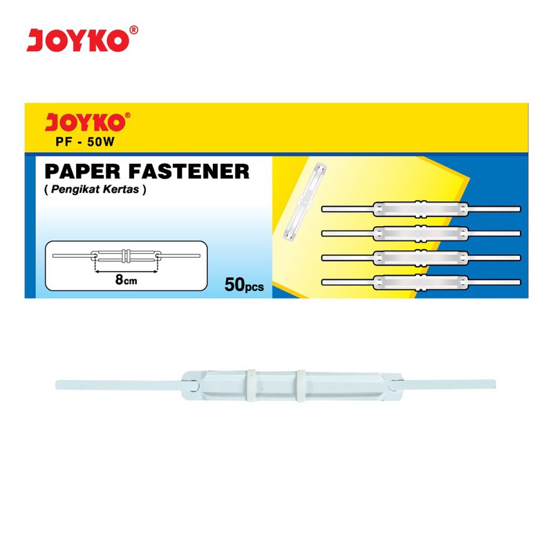 Jual Paper Fastener Pengikat Kertas Joyko PF-50W (1 box isi 50 pcs ...