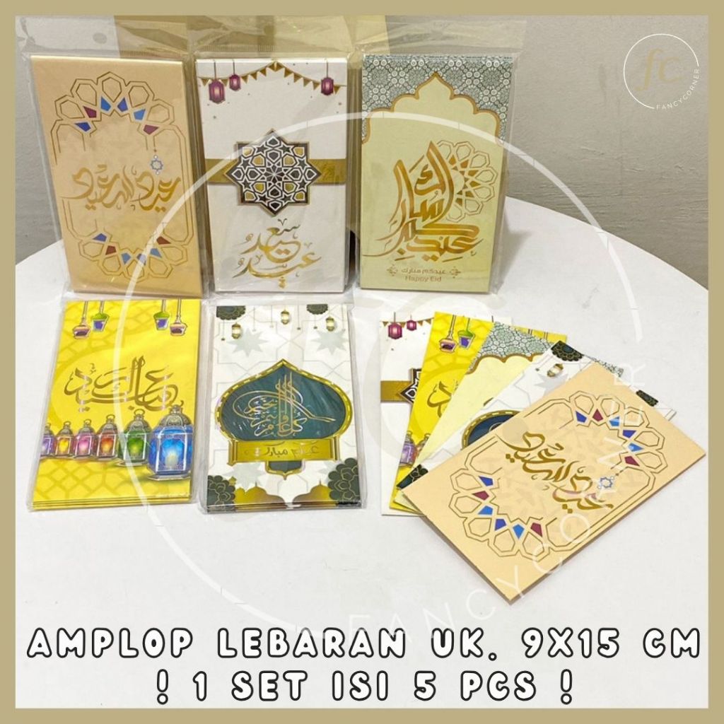 Jual TERMURAH! 1 Pack Set isi 5 Lembar Pcs Amplop / Angpao Idul Fitri ...