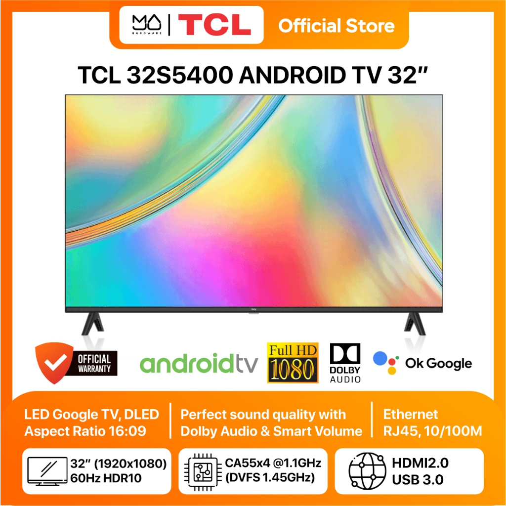 Jual TCL 32S5400A LED Smart Android TV 32 Inch HD HDR 10 | L32S5400A ...