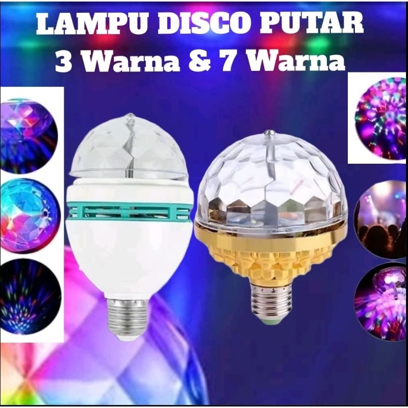 Jual LED Disco Putar RGB / Lampu Disko / LED Warna-Warni Fitting Putar ...